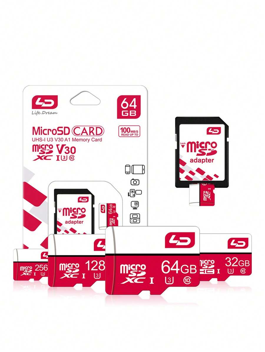 LD Tarjeta Micro SD marca LD rojo y blanco de 16GB, 32GB, 64GB, 128GB ...