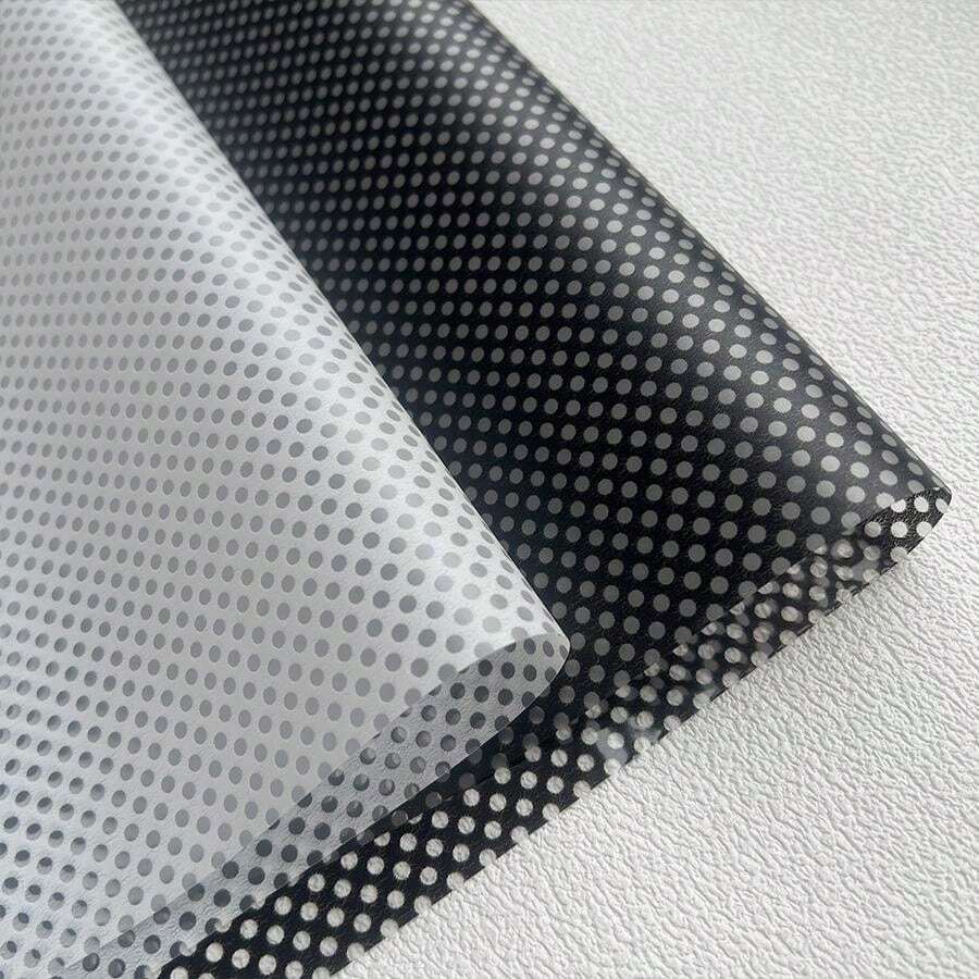 Black & White Mesh Shading Self-Adhesive Glass Film, Privacy Window ...