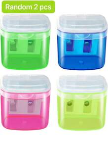 Manual Pencil Sharpener With Lid, Handheld, Portable For Colored ...