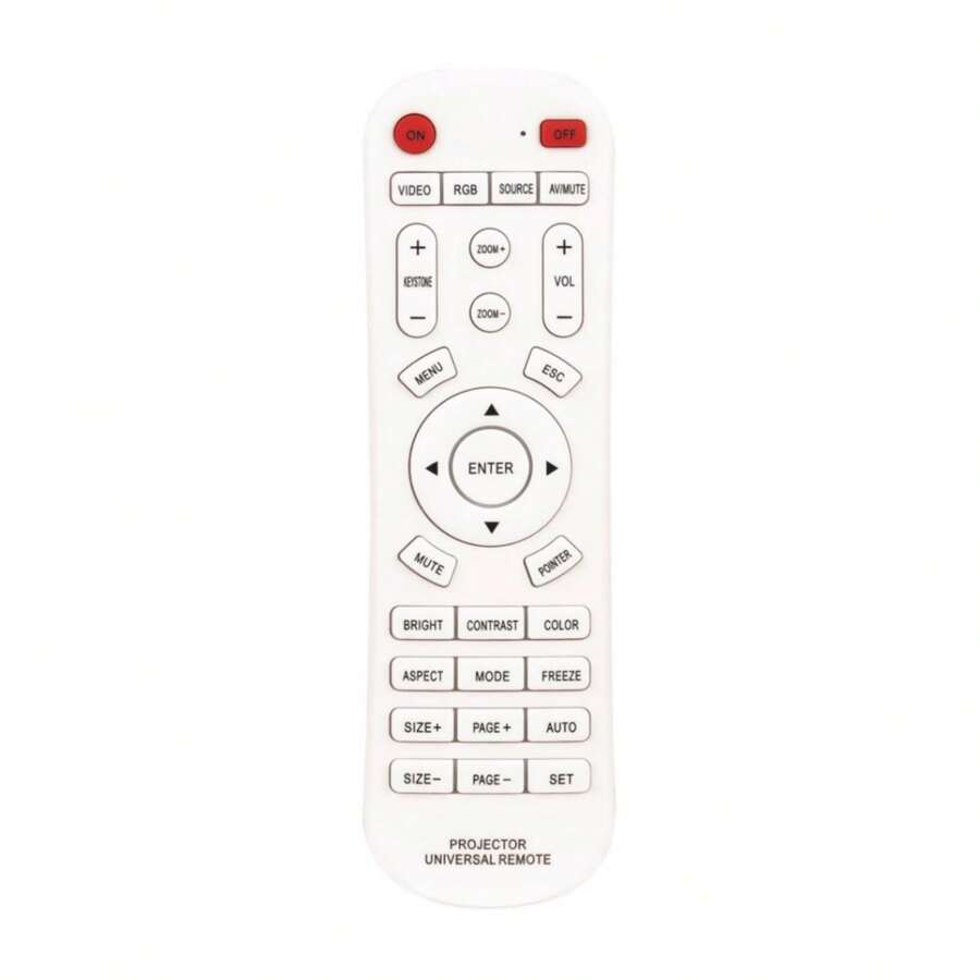 NOVAGLORY Universal MT1 Projector Remote Control, White Universal Remote Control For Projector ...