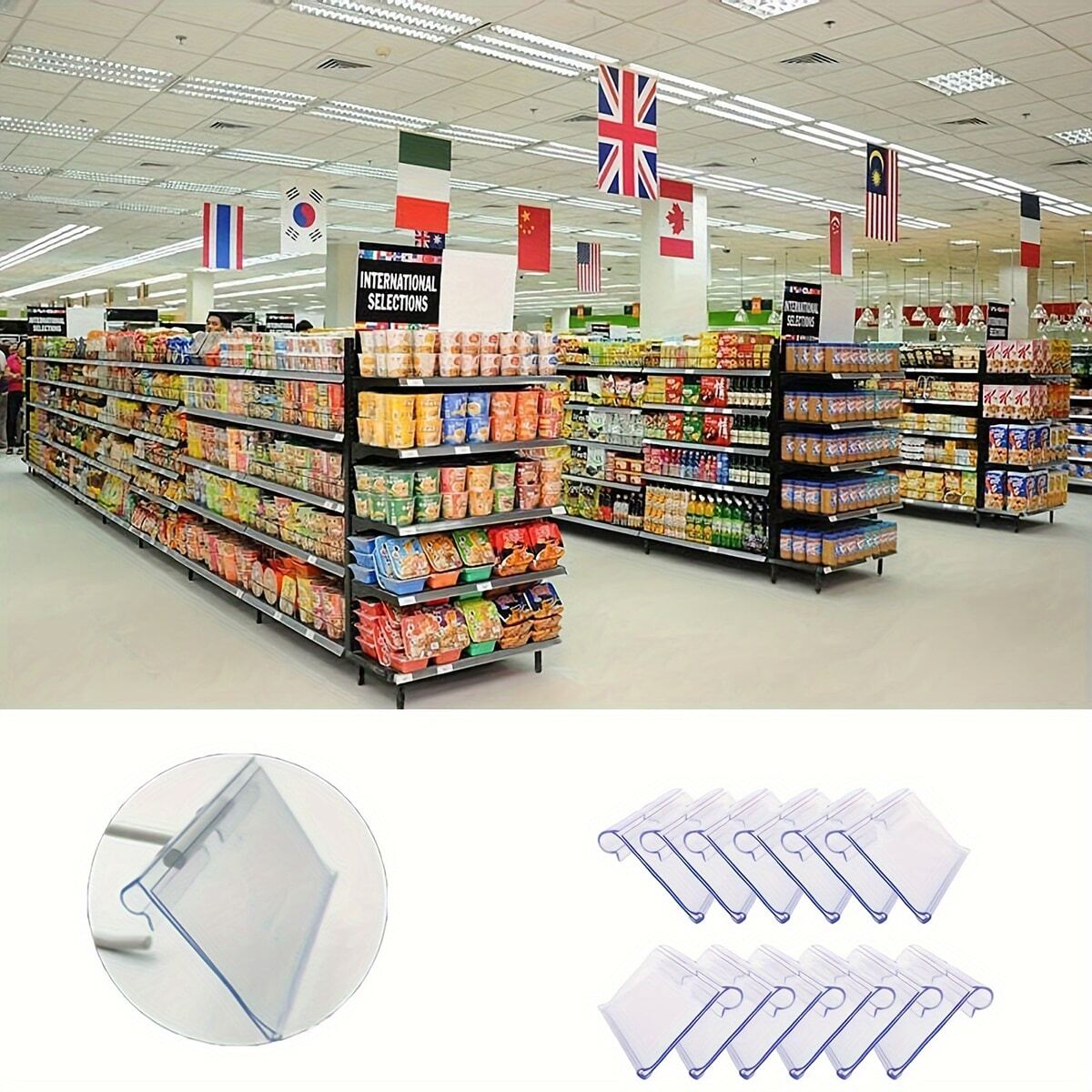 Label Holder, PVC Price Tag Holder Clear Plastic Reusable, Suitable For ...