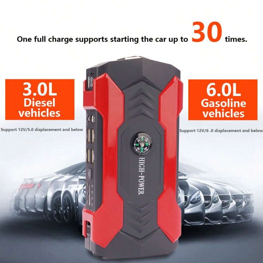 Multi Functional Portable Car Starter Kit, Including Air Compressor ...