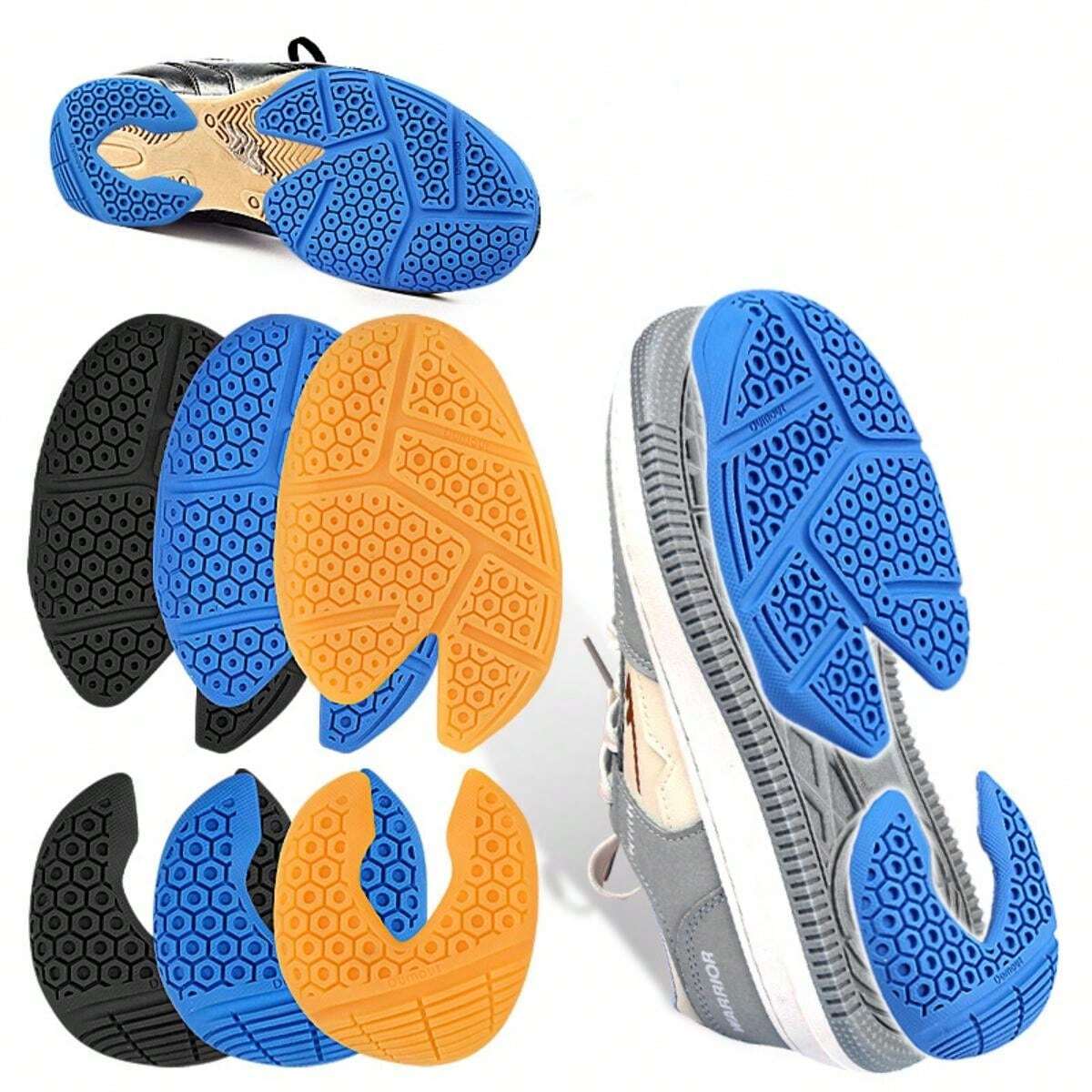 Badminton Sport Sole Stick Honeycomb Texture Rubber Anti-Skid Heel Mute ...