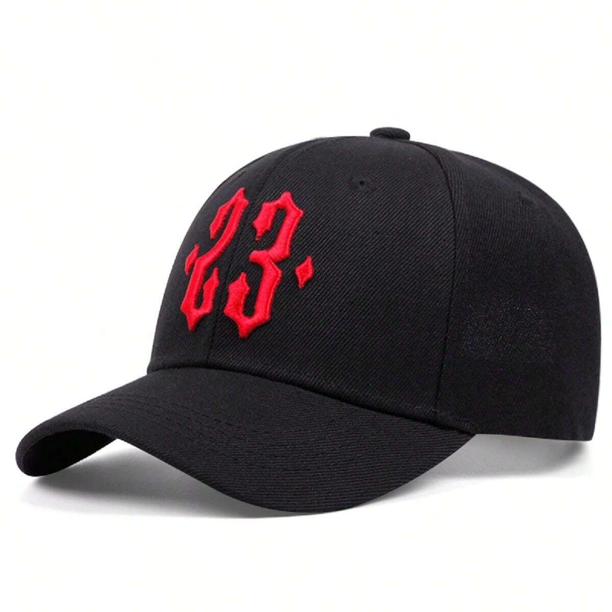 1pc Men's Fashionable 23 Embroidery Hip Hop Cap, Fashionable Outdoor ...