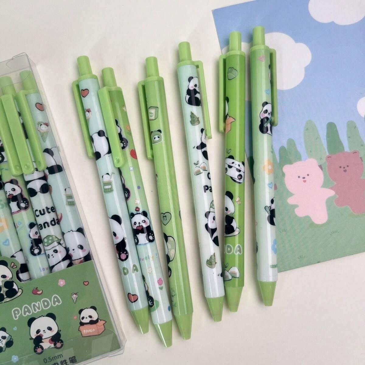 Adorable Panda Pens Novelty Animal Pens Cartoon Gel Pen Black Ink For ...