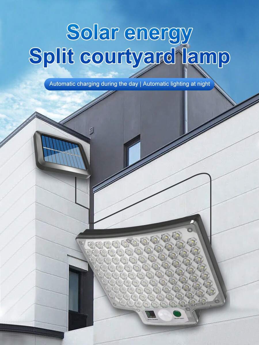 Solar Powered Dual Lamp Motion Sensor Wall Light, Waterproof LED Garden ...