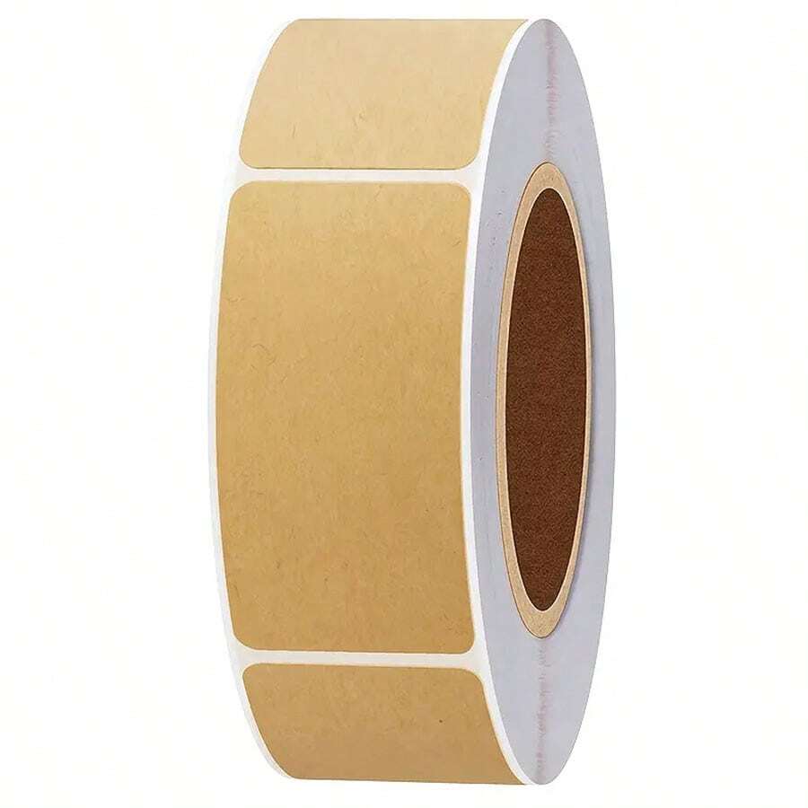Kraft Paper Tape Labels Stickers Roll Self-Adhesive Writable Packaging ...
