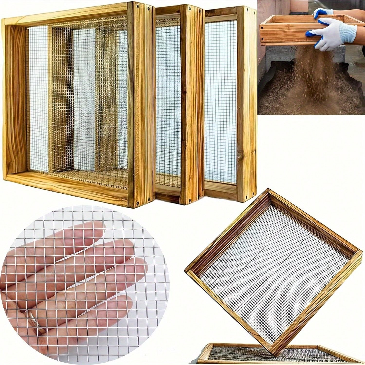 Tamiz de suelo de jardín multiusos, cernidor de jardinería manual de ...