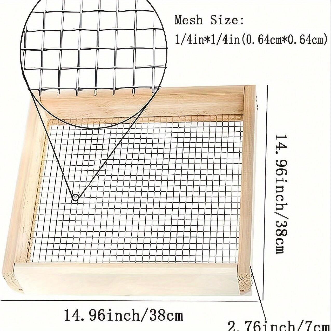 Multipurpose Garden Soil Sifter, Handheld Cedar Gardening Sieve For ...