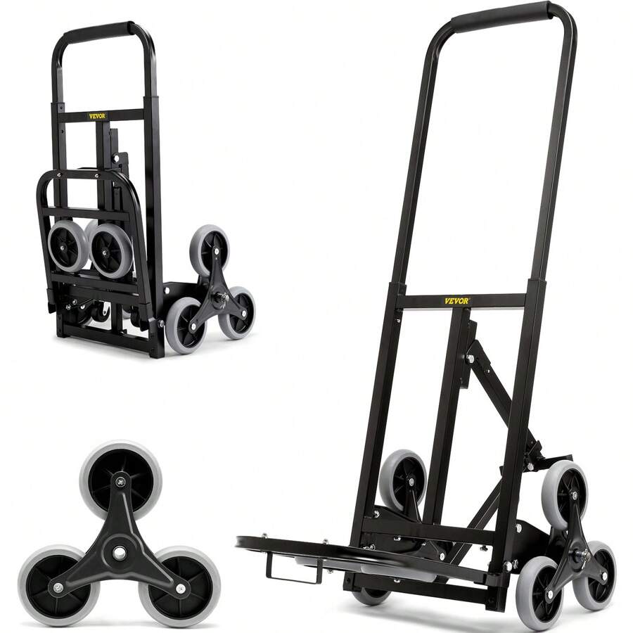 Stair Climbing Hand Truck, Heavy-Duty Hand Cart Dolly 375 Lbs Load ...