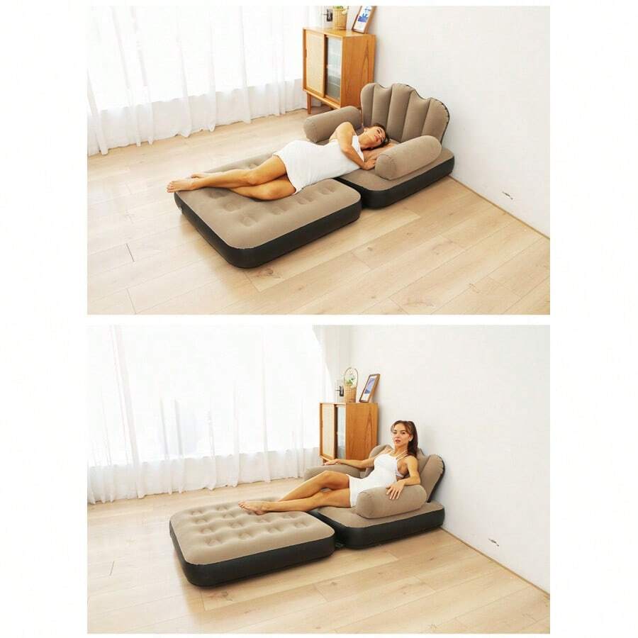 New 5-In-1 Inflatable Sofa, Outdoor Adult Slouchy Inflatable Sofa Bed ...