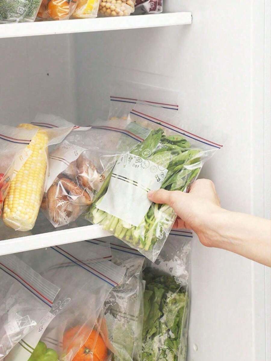 15/20/30pcs Food Storage Containers, Double Rib Seal Fresh Keeping Bags ...