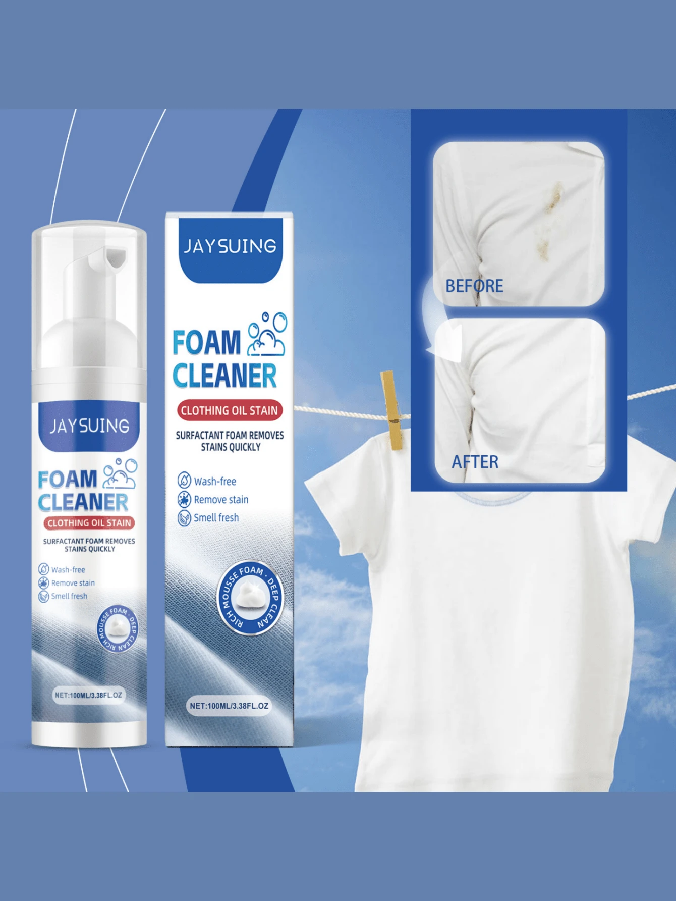 Nettoyant moussant pour taches de lessive, élimine les taches tenaces ...