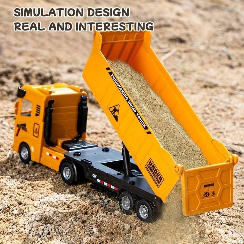 Kids Inertia Simulation Engineering Vehicle Set, Push And Pull-Back ...