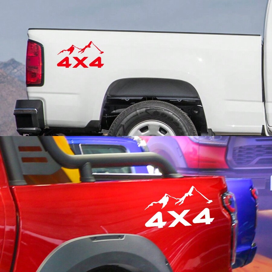 Car 4X4 Mountain Sticker Pickup Truck Vinyl Decor For F150 Toyota Hilux ...