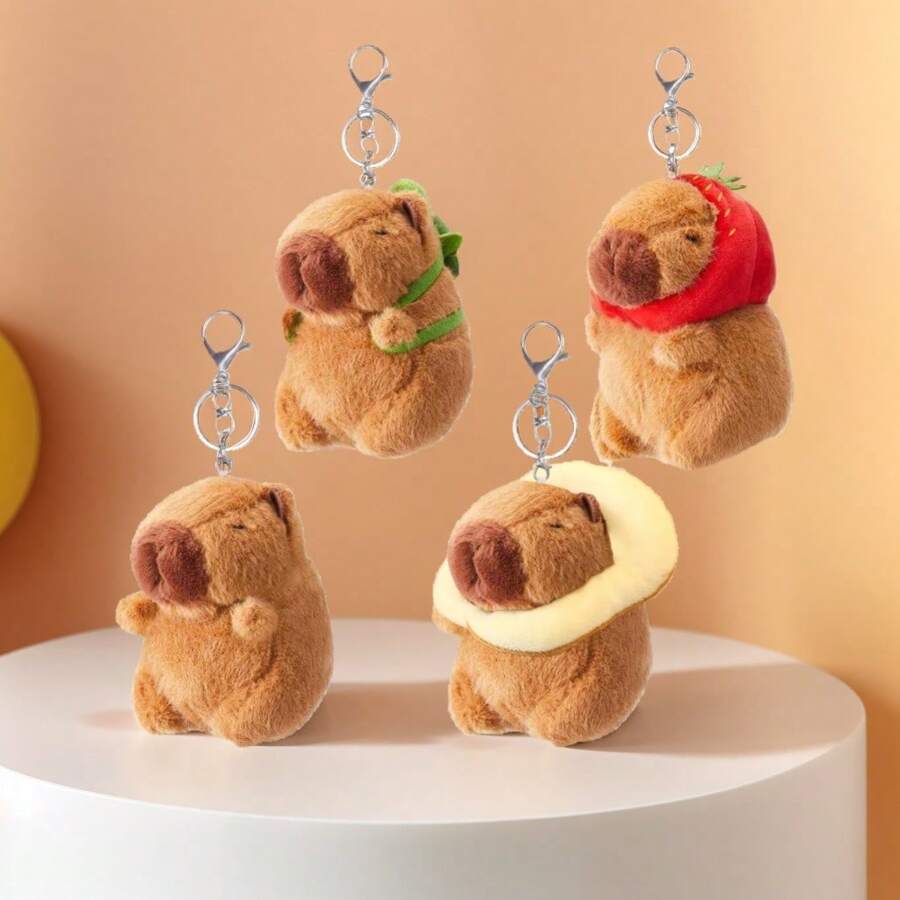 2024 New Capybara Plush Keychain Toy, Realistic Cute Capybara Stuffed ...