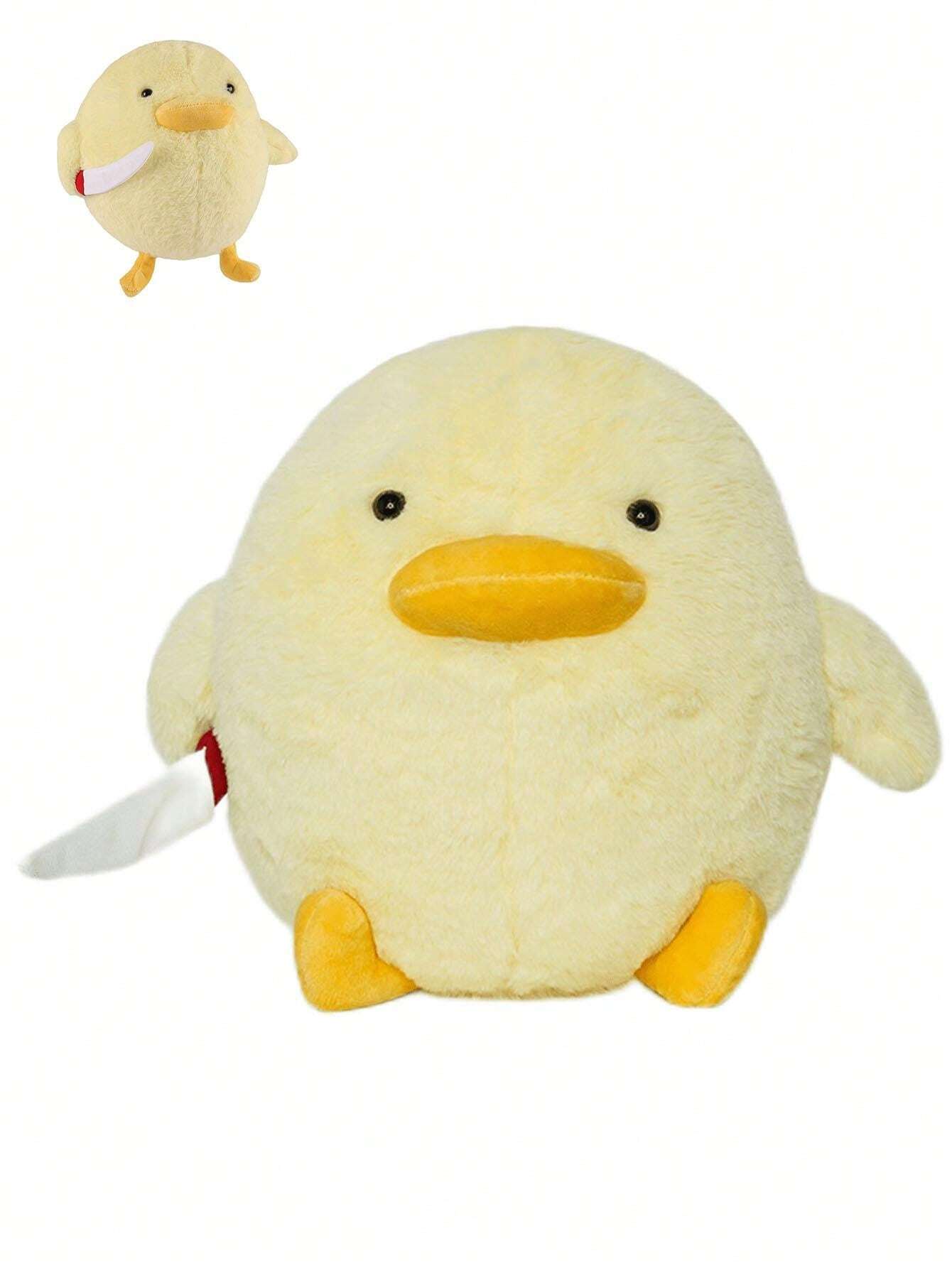 28cm/11,02pol Brinquedo de Pelúcia Pato Kawaii com Faca, Bichos de ...