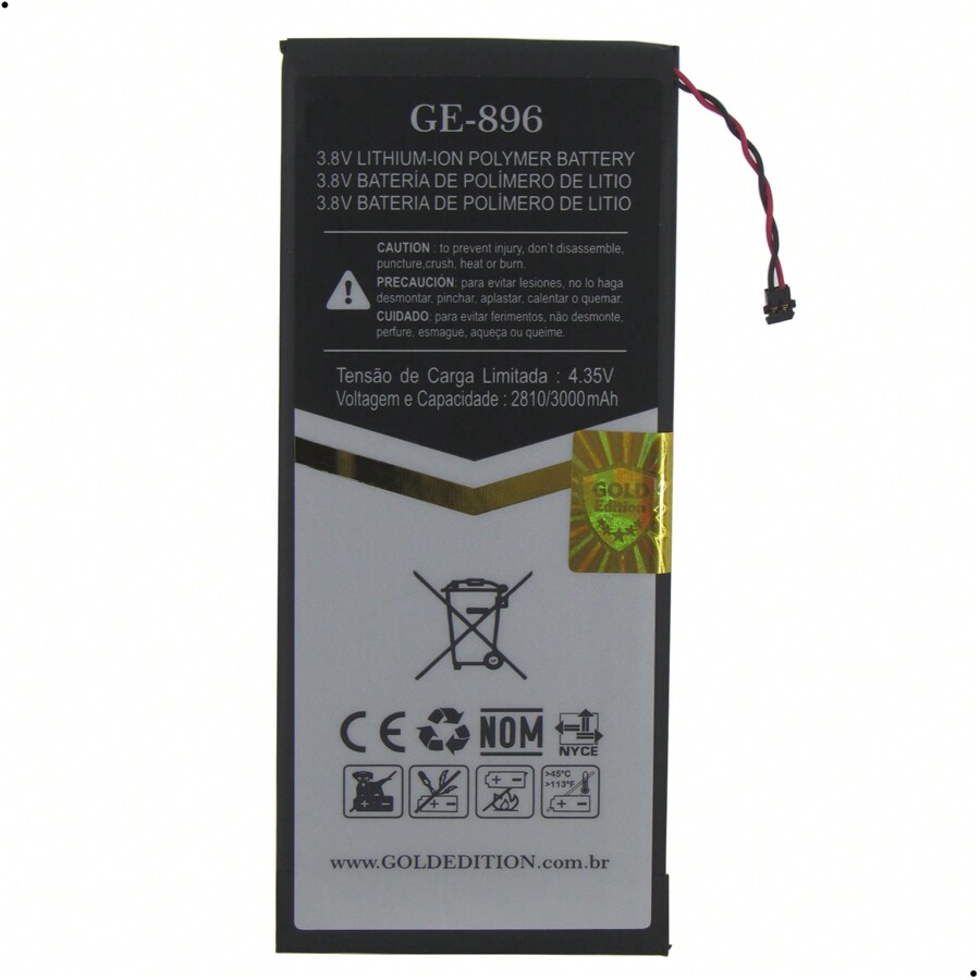Bateria Gold Ed GE-896 Original Compatível G5 Plus HG40 | SHEIN Brasil