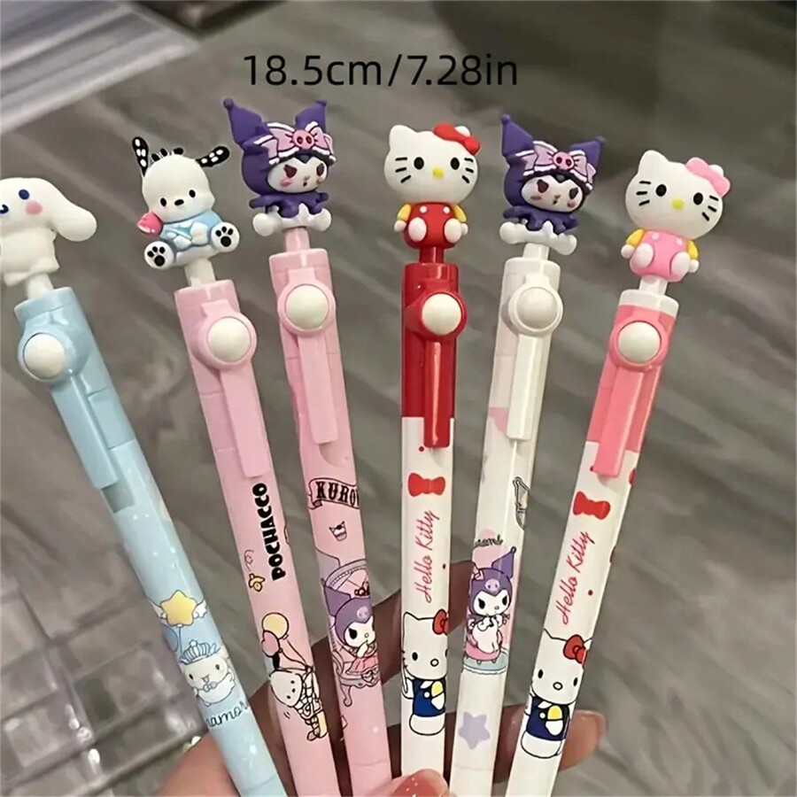 Sanrio Sanrio 4 Packs Cute Rotating Neutral Pens - Student Fun Cartoon ...