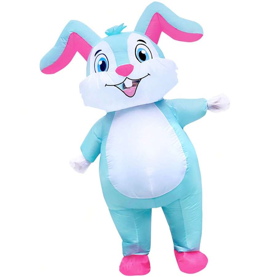 Blue Rabbit Inflatable Costume Easter Bunny Costume Adult Rabbit Blow ...