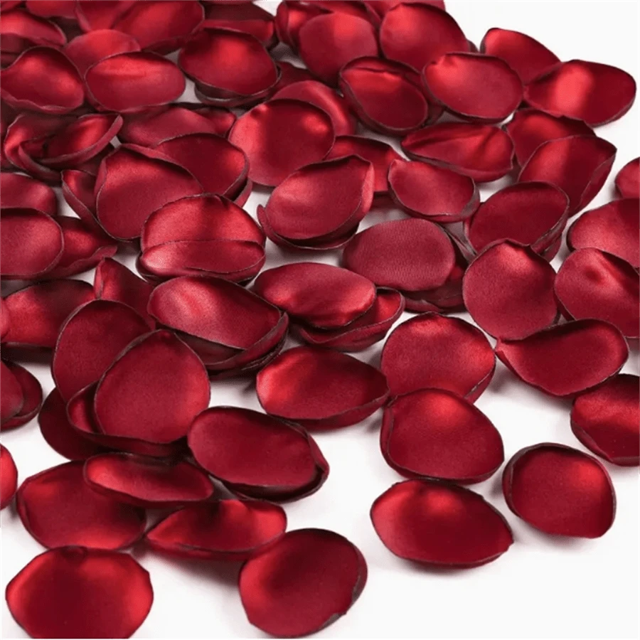 100pcs Wine Red Silk Rose Petals - Perfect For Wedding Aisle,Valentine ...