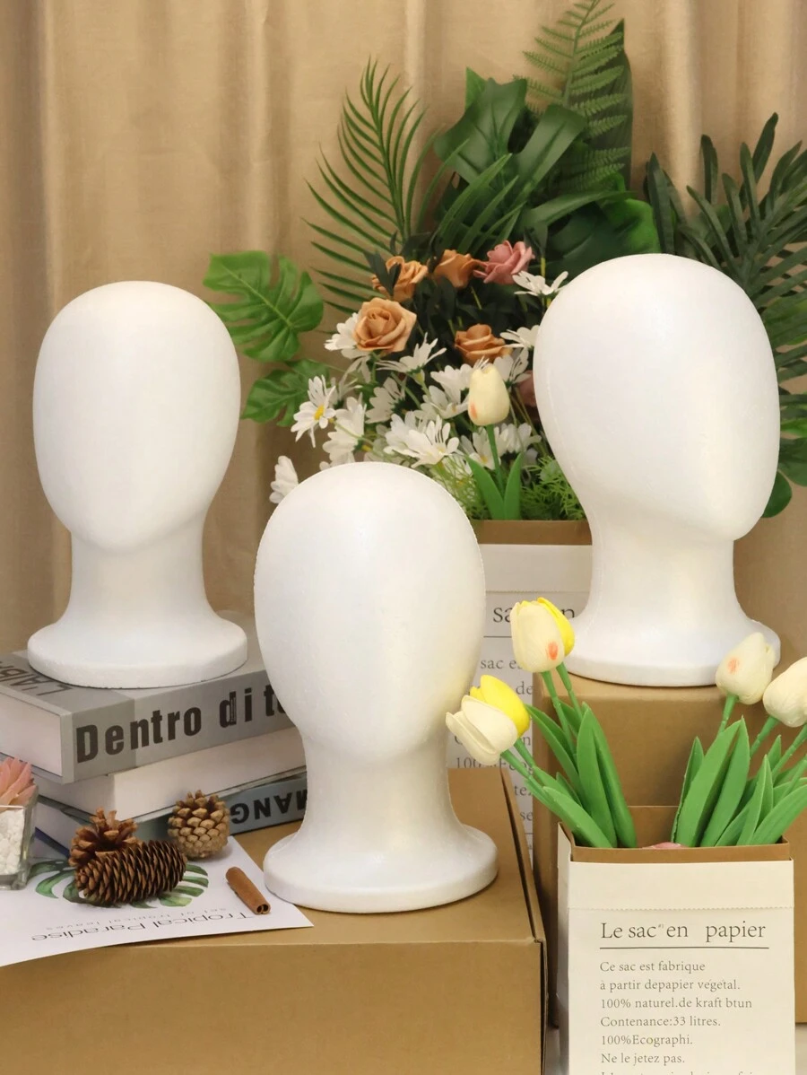 Foam Wig Head Model, Wig Closure Mannequin Head For Wigs Making ...