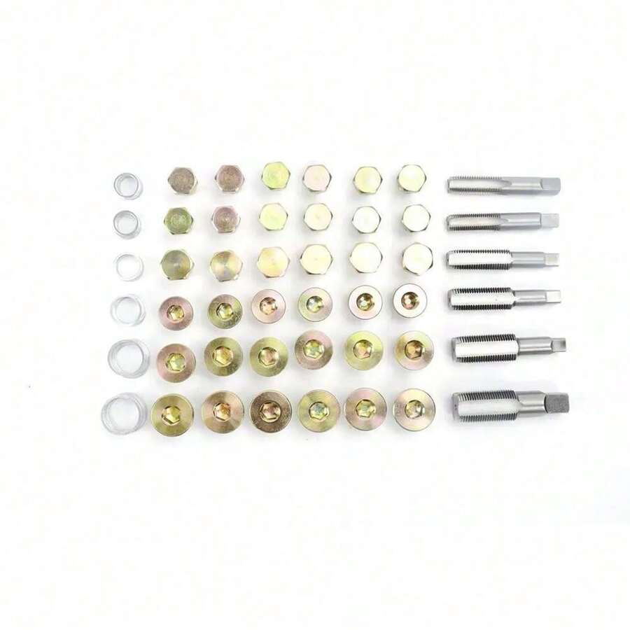 115PCS Oil Pan Thread Sump Repair Kit Gearbox Drain Plug Tool Set M13 ...