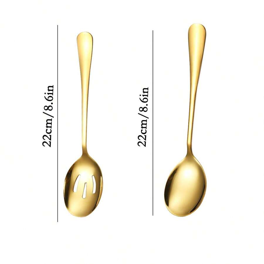 Serving Spoons Set, 8.7 Inch Serving Spoon, Includes Stainless Steel Buffet Banquet Spoons ...
