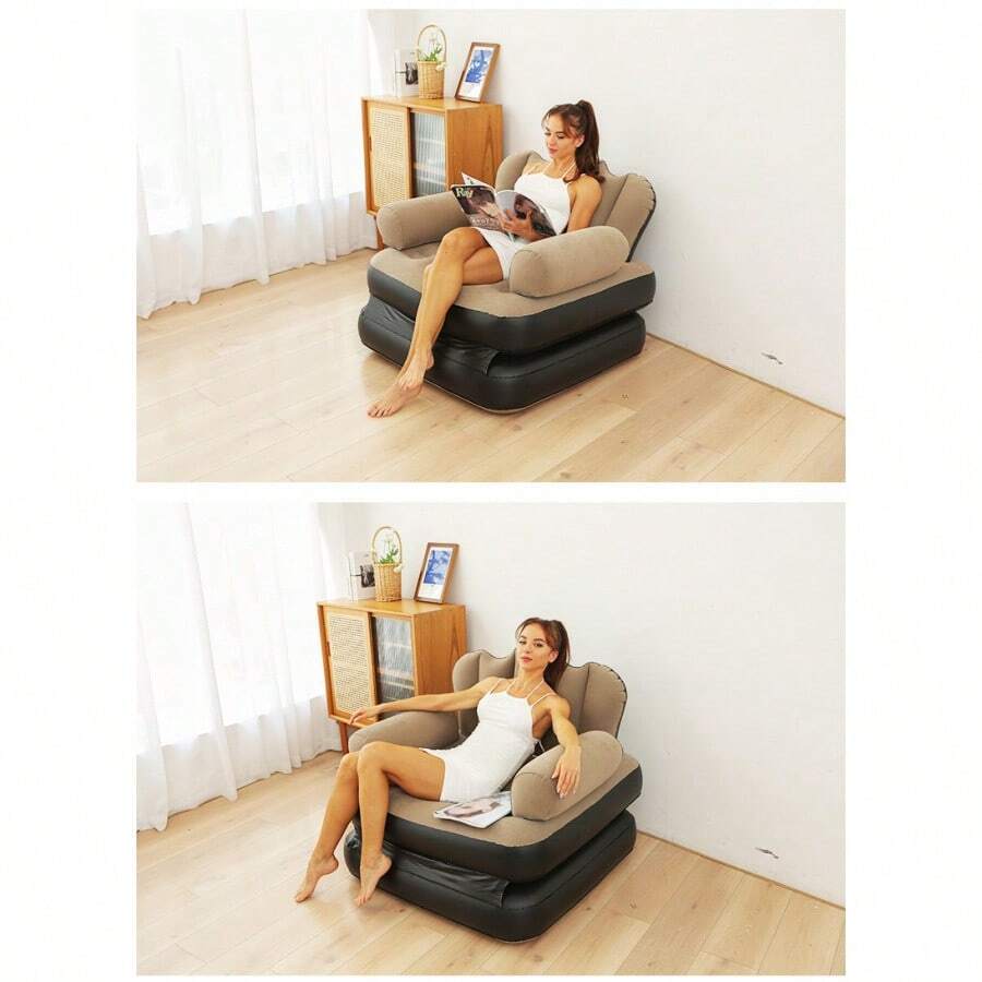 New 5-In-1 Inflatable Sofa, Outdoor Adult Slouchy Inflatable Sofa Bed ...