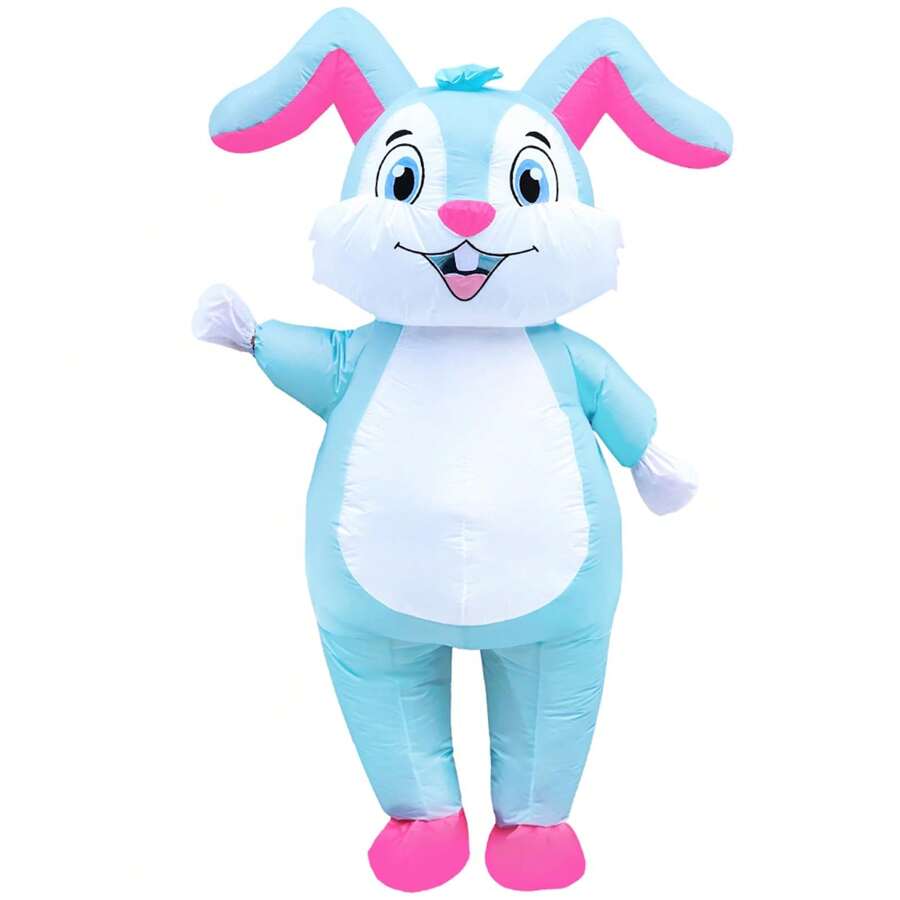 Blue Rabbit Inflatable Costume Easter Bunny Costume Adult Rabbit Blow ...