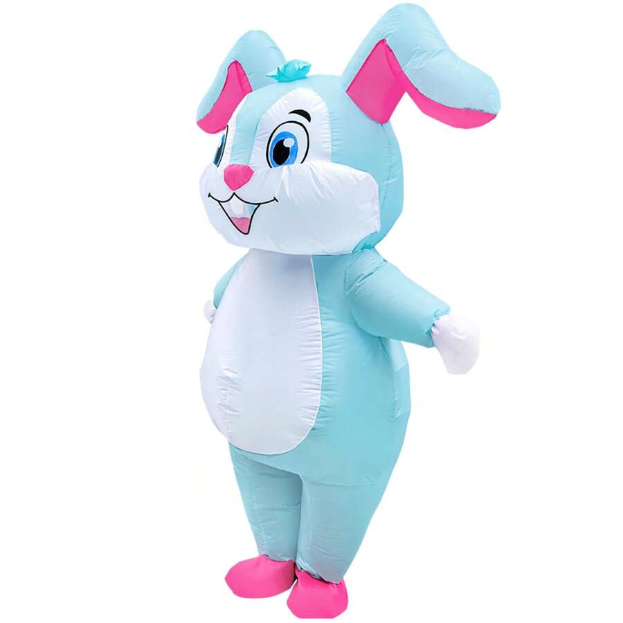 Blue Rabbit Inflatable Costume Easter Bunny Costume Adult Rabbit Blow ...