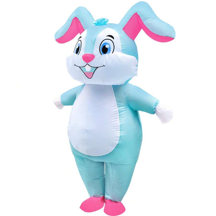 Blue Rabbit Inflatable Costume Easter Bunny Costume Adult Rabbit Blow ...