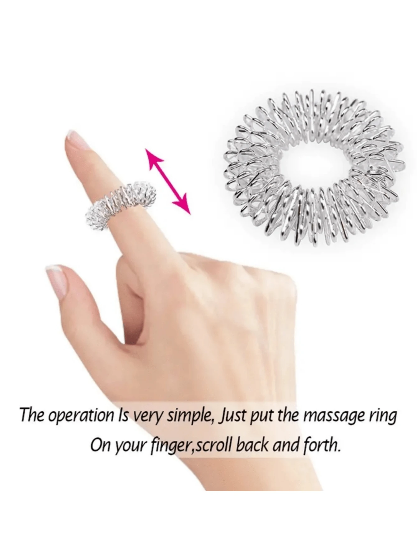 5pcs/10pcs Of Finger Massager - Mini Spring Massage Ring - Finger Toy ...
