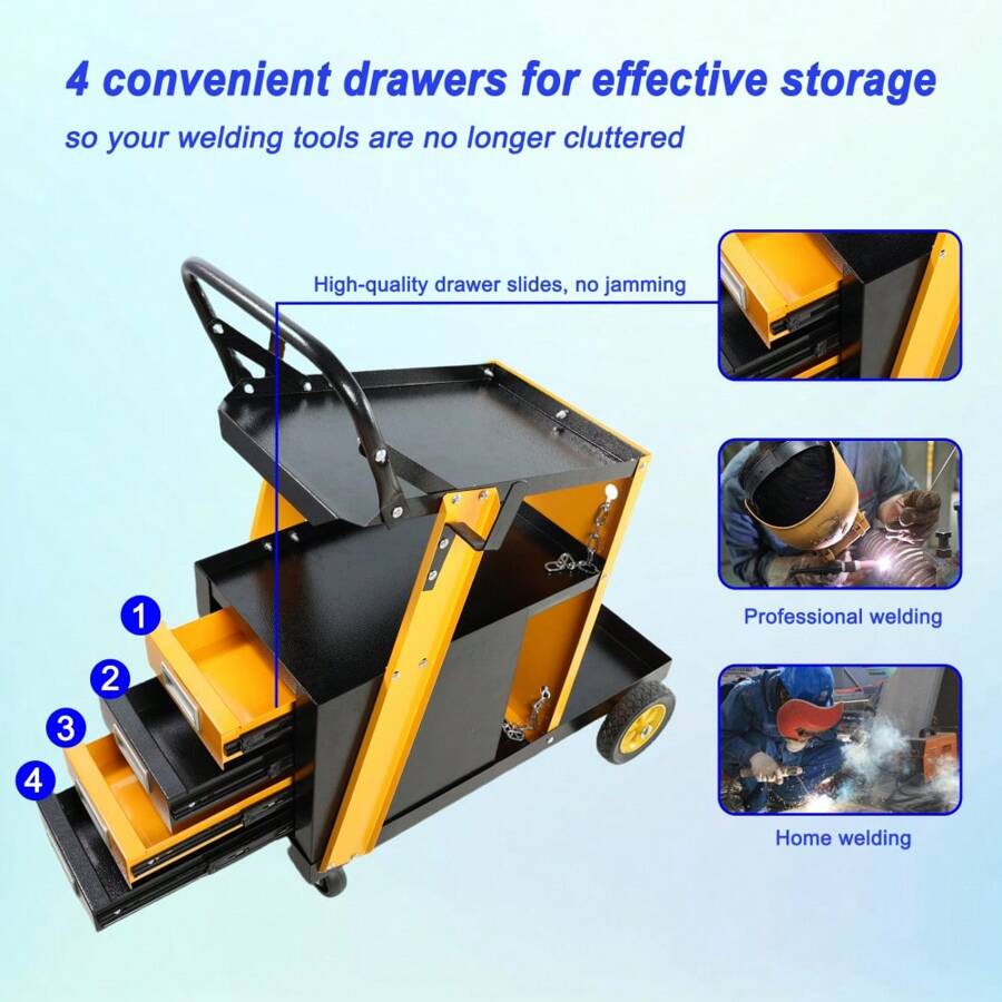 Multi-Function Welder Trolley, MIG TIG ARC Plasma Cutter Storage Tank ...