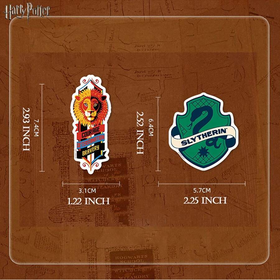 Harry Potter 50Pcs Harry Potter Badge Stickers, Colorful Hogwarts ...