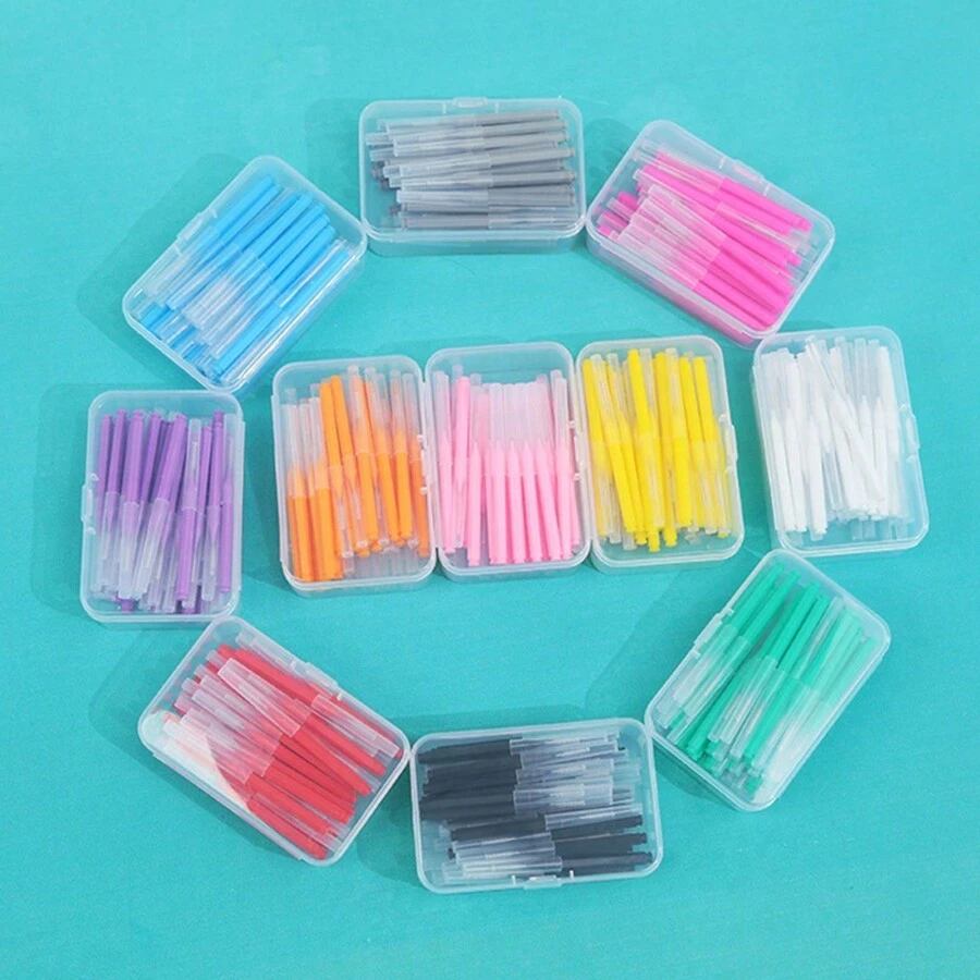 Set Of Plastic Toothpicks, Dental Floss Brushes, Interdental Brushes ...