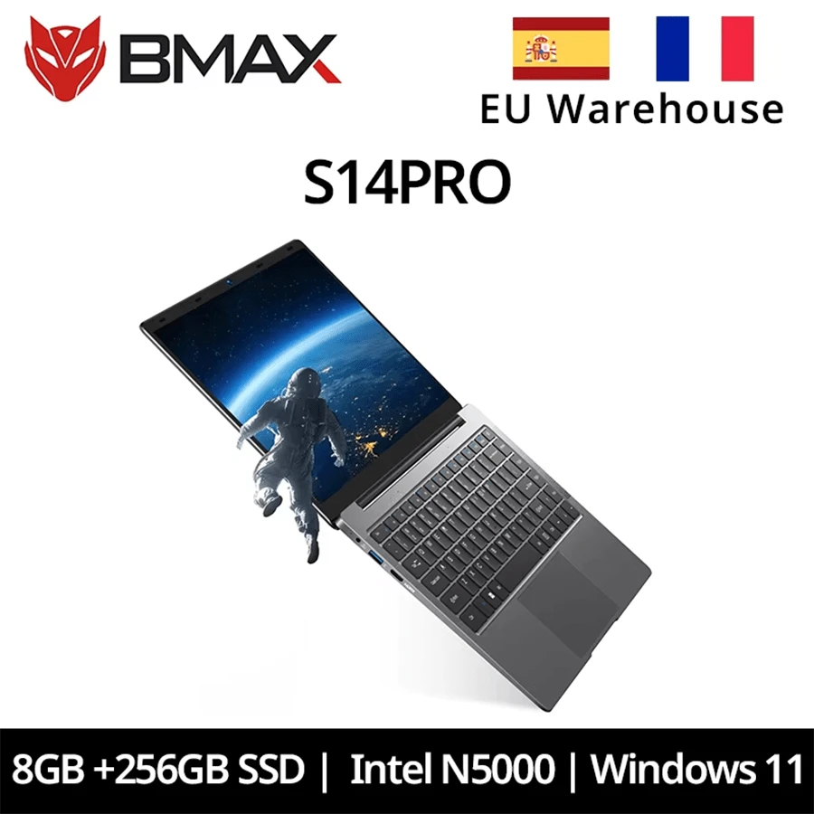 BMAX S14 Pro Intel N5000 8GB RAM 256GB SSD CPU 1920*1080 14 Zoll Laptop Windows 11 Notebook Dual ...