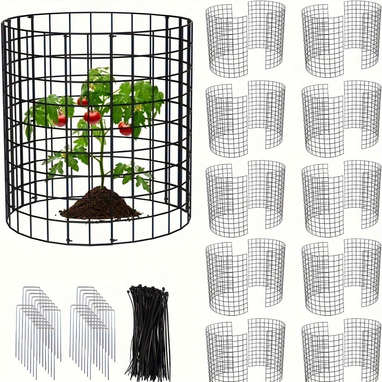 10 Packs Wire Plant Protectors From Animals -16.8'' X13'' Metal Mesh ...
