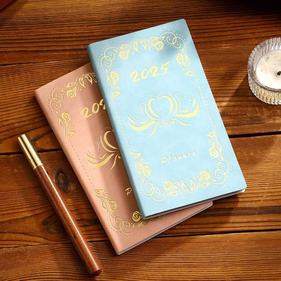 1pc 2025 English Schedule Book A6 Pocket Book Portable Time Management ...