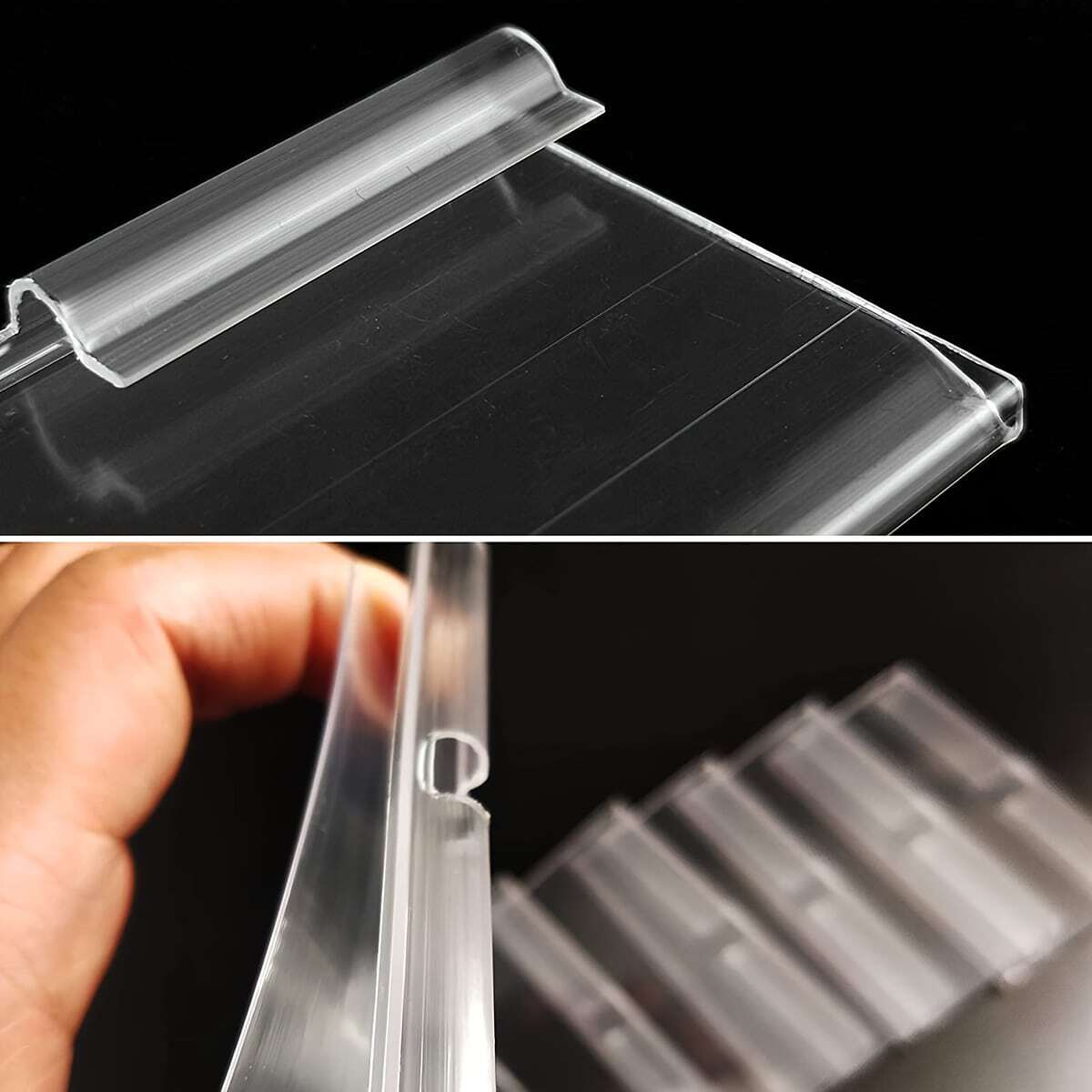 Label Holder, PVC Price Tag Holder Clear Plastic Reusable, Suitable For ...