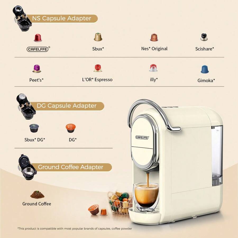 KIDISLE 3 In 1 Single Serve Coffee Maker For K Cup Pods & Groun D ...