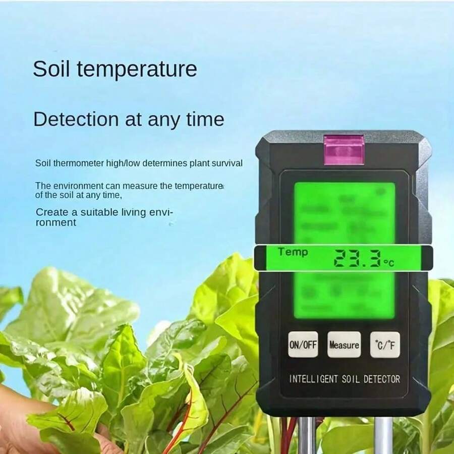 A 6-In-1 Soil Tester With LED Display - ABS External Garden Soil Tester ...