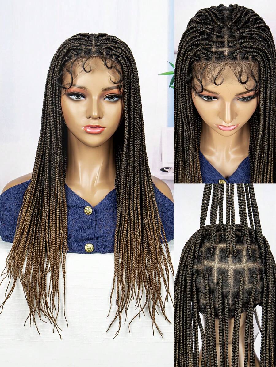 Lace Braids Wigs For Women Full Lace Cornrow Box Braided Wig With Baby ...