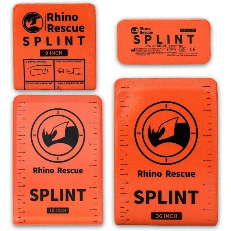 RHINO RESCUE RHINO RESCUE First Aid Splint 36" X 4.3" Orange-Gray, Keep ...