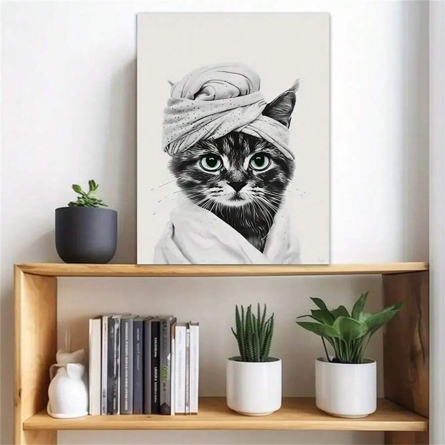 Funny Cute Cat Wall Art, Vintage Gallery Wall Decor Pictures Posters ...