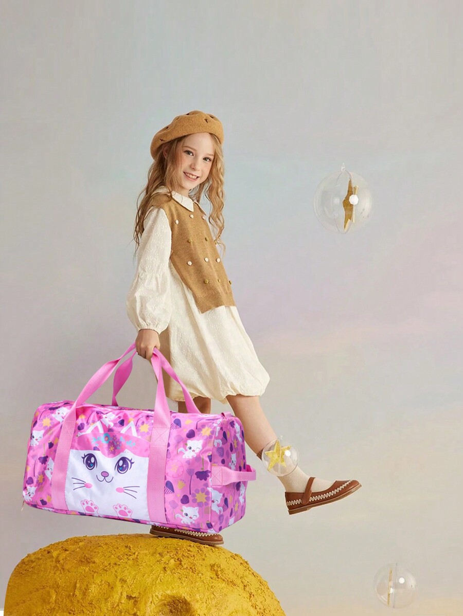 BLING BABIES Cat-Themed Girl Ballet Bag, Children's Duffel Bag And Gym ...