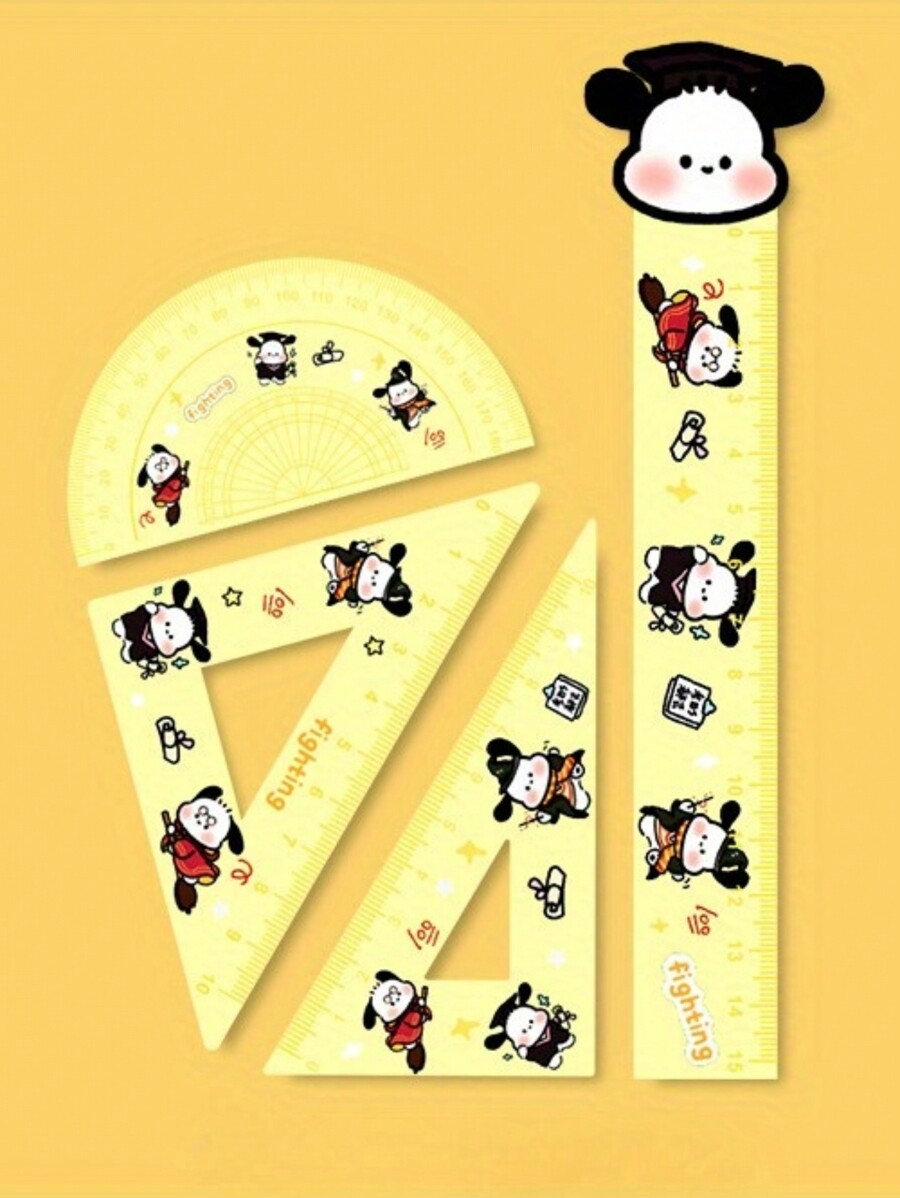 Sanrio Ruler Student-Specific High-Value Stationery Set Ruler Triangle ...