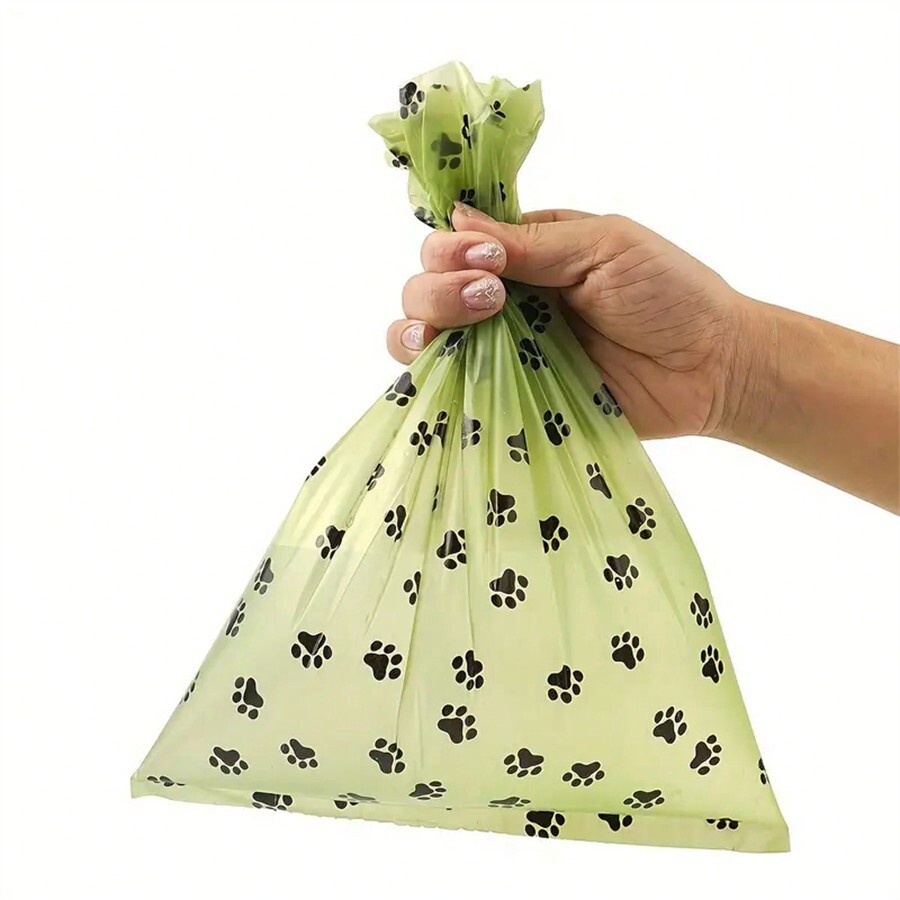 10 Rolls/150pcs Lavender Scented Dog Poop Bags, Paw Print Pet Waste Bag ...