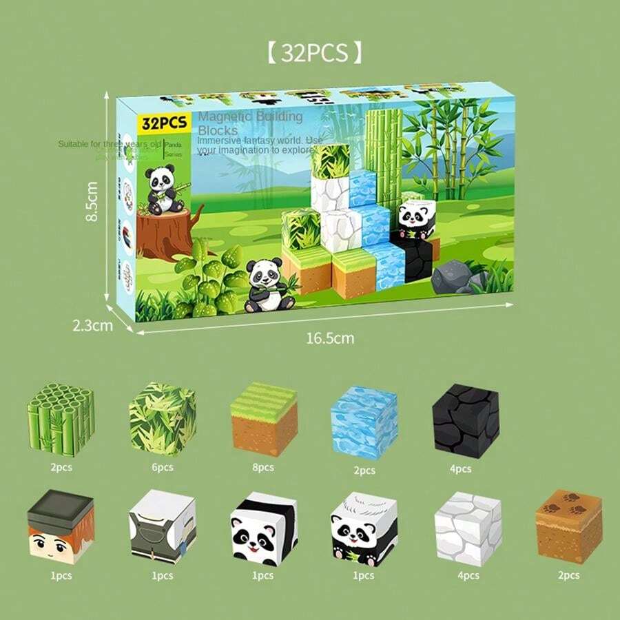 Children's Animal Themed Magnetic Building Blocks - Puzzle Plastic ...