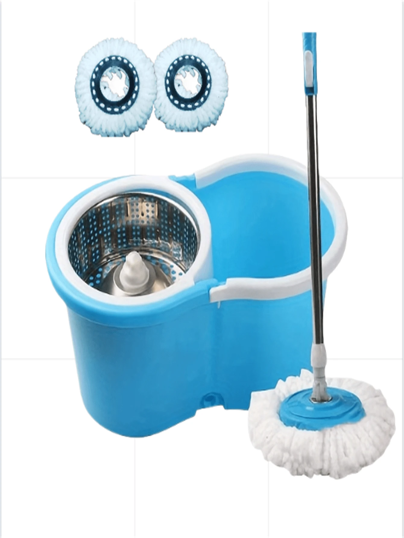 Figure 8 Mop Bucket With Dual-Drive Rotating Mop, Stainless Steel ...